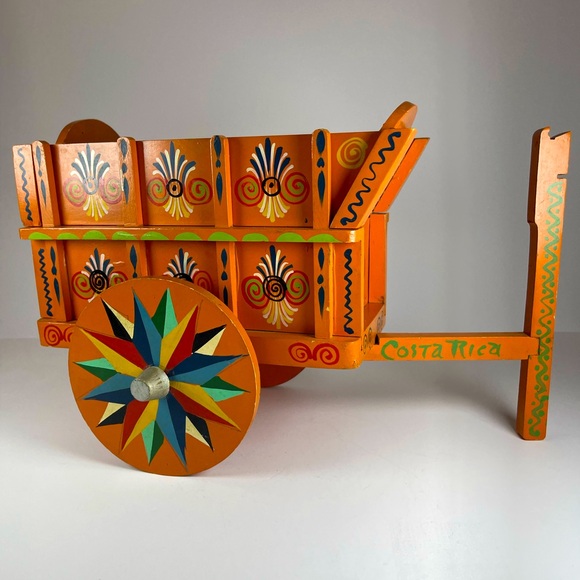 Vintage | Accents | Vintage Costa Rican Hand Painted Ox Cart | Poshmark